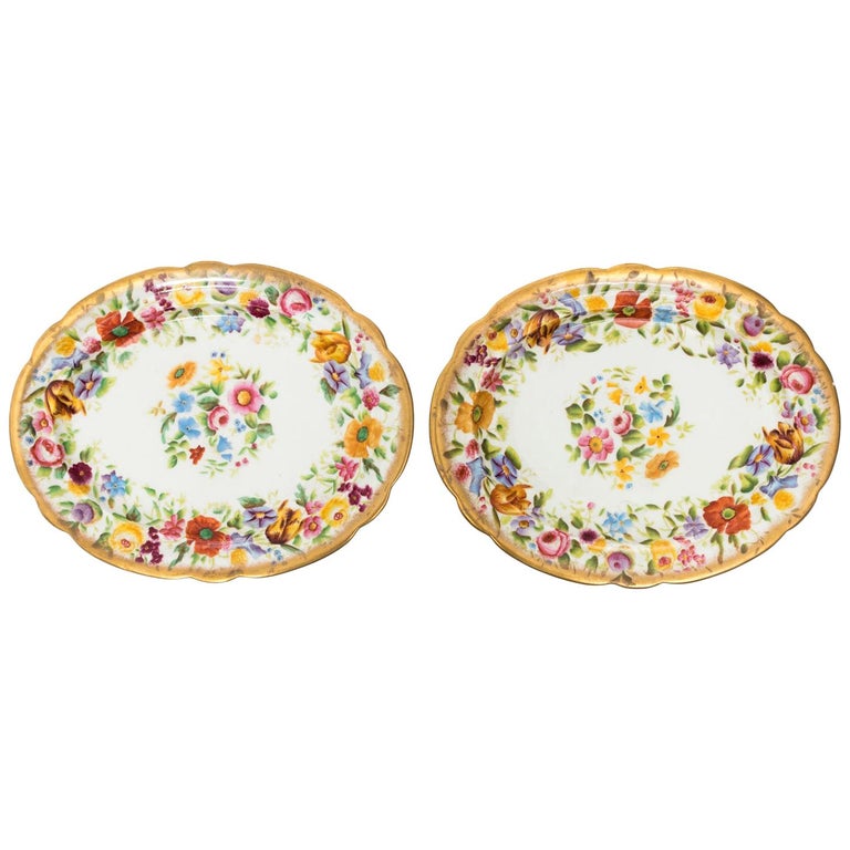 Hammersley and Co. Floral Pattern Platters For Sale at 1stDibs