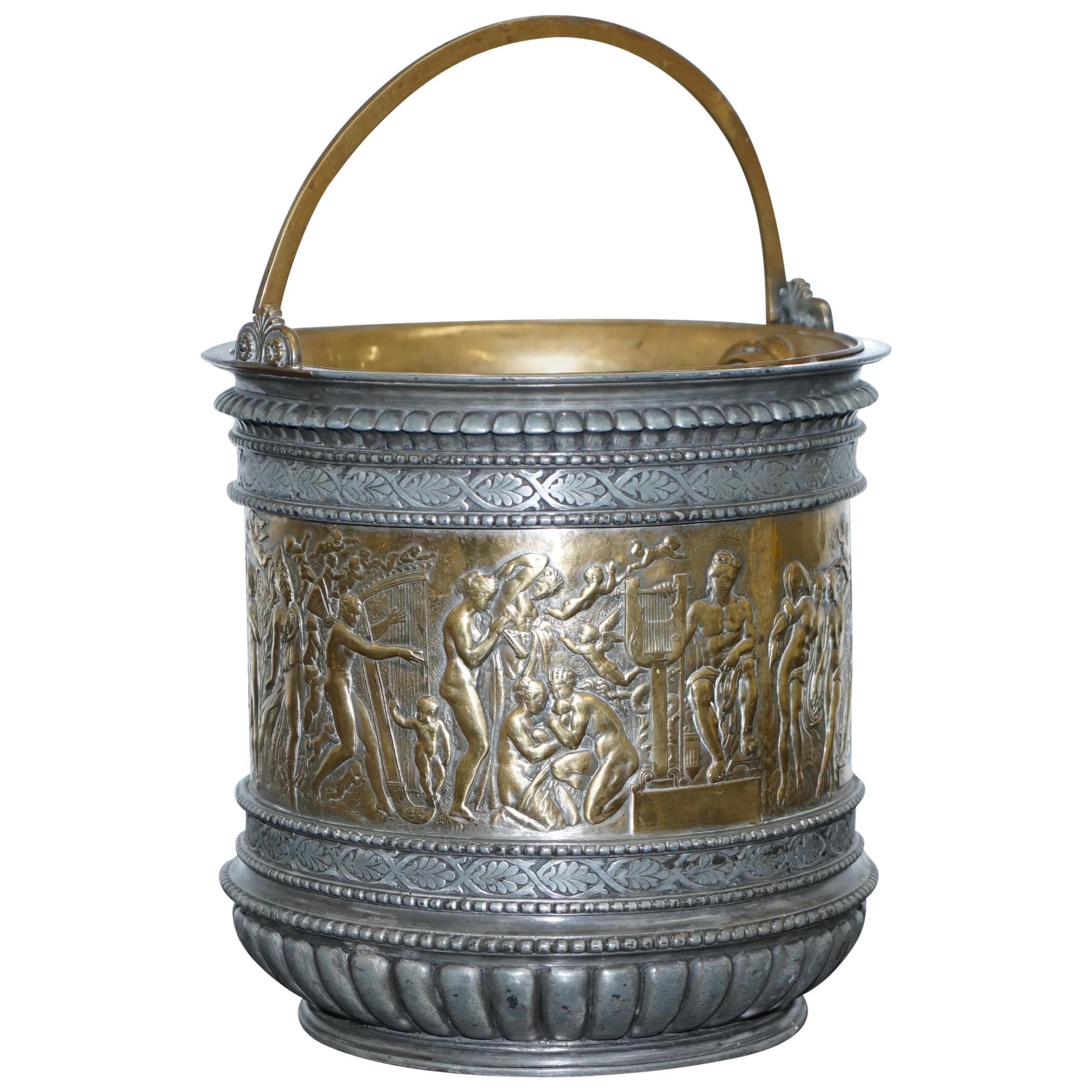 Rare Large 19th Century Renaissance Rival Champagne Bucket Roman Gods ...