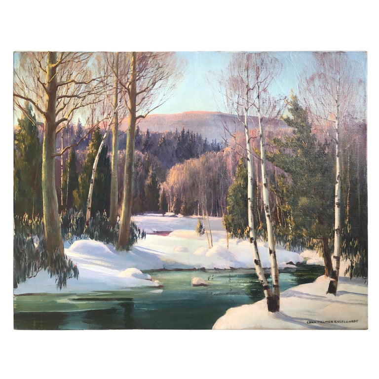 Edna Engelhardt "Snow Scene" For Sale at 1stDibs