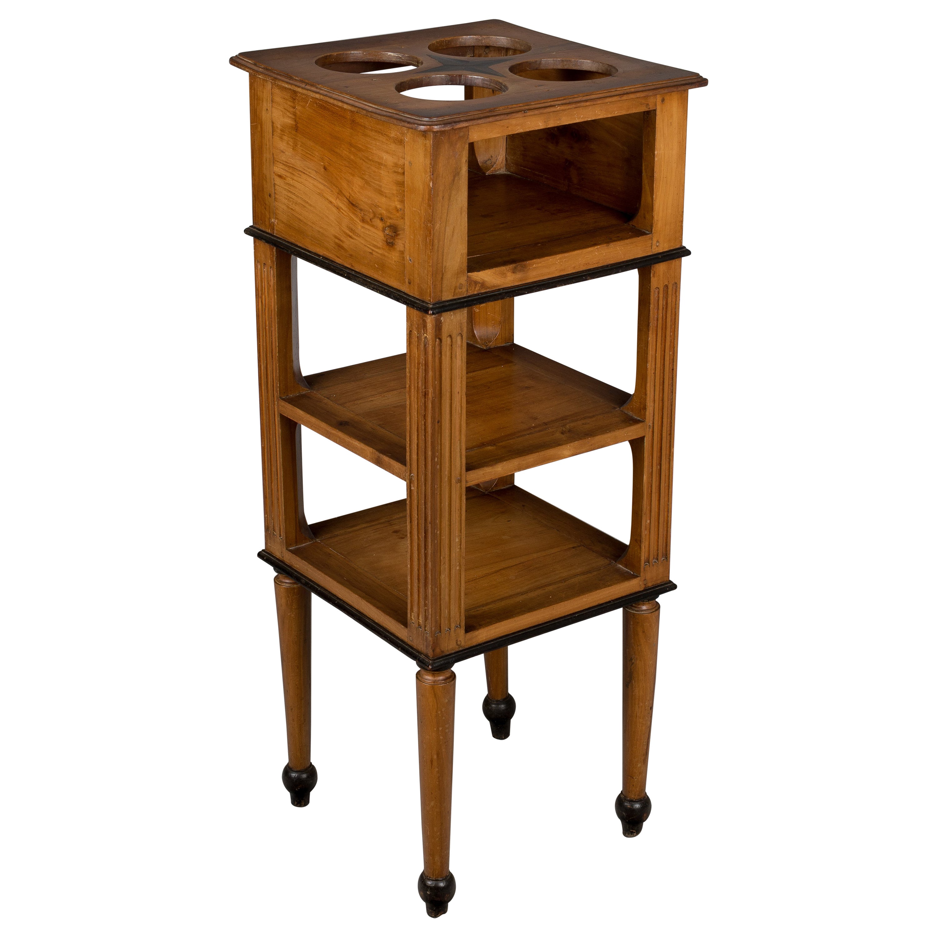 Stylish Mid-Century Modern Style Wood and Metal Wine Rack at 1stDibs