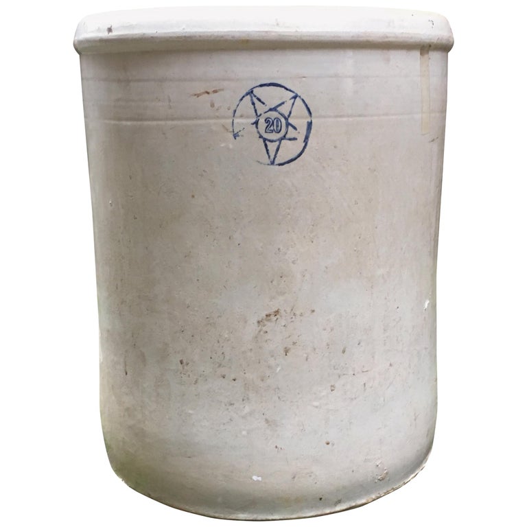 19th Century 20 Gallon Stoneware Crock at 1stDibs