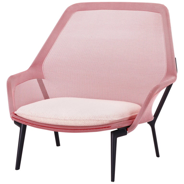 Vitra Slow Chair in Red and Cream by Ronan and Erwan Bouroullec For ...