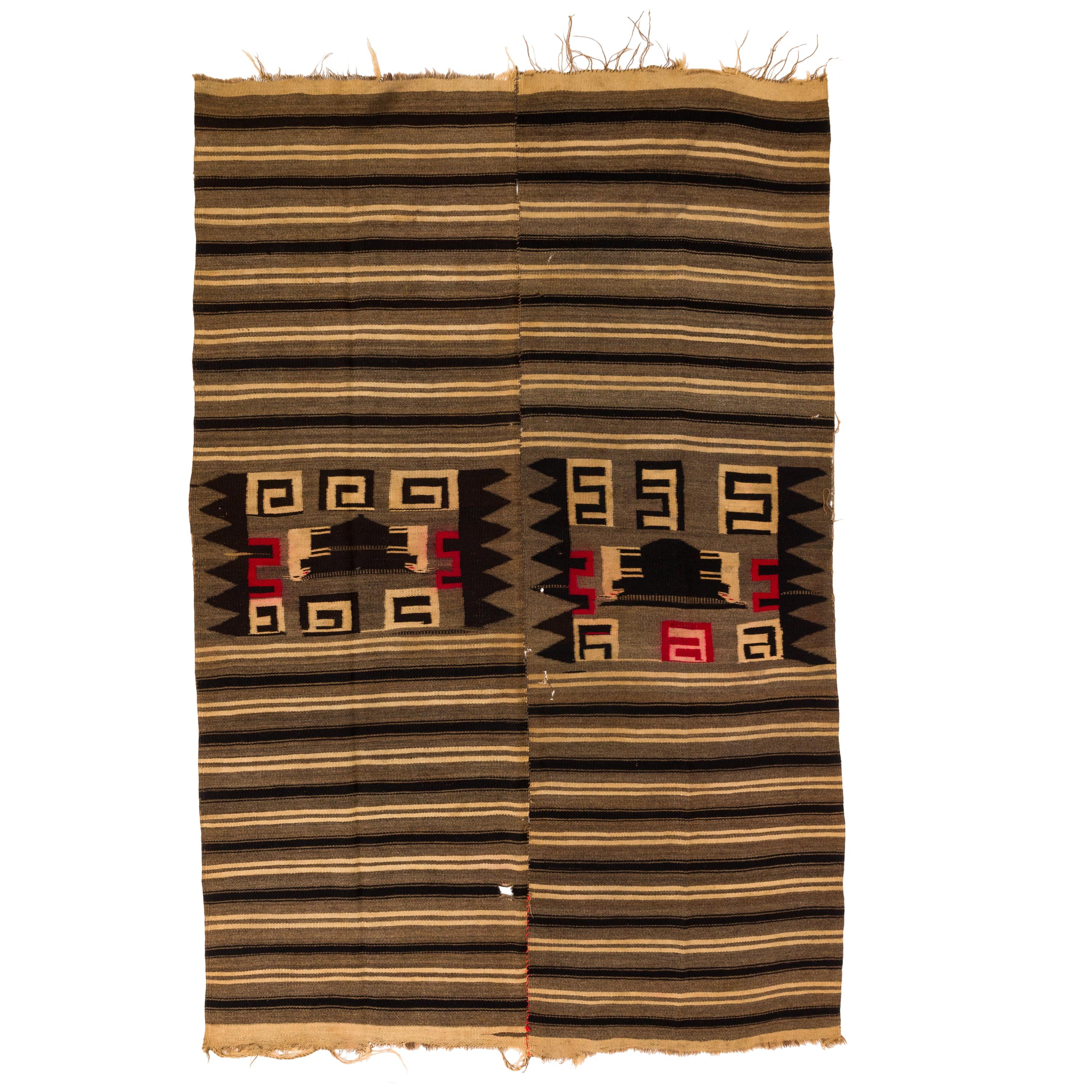 Antique Mixtec Highlands Mexican Wool Serape Blanket at 1stDibs ...