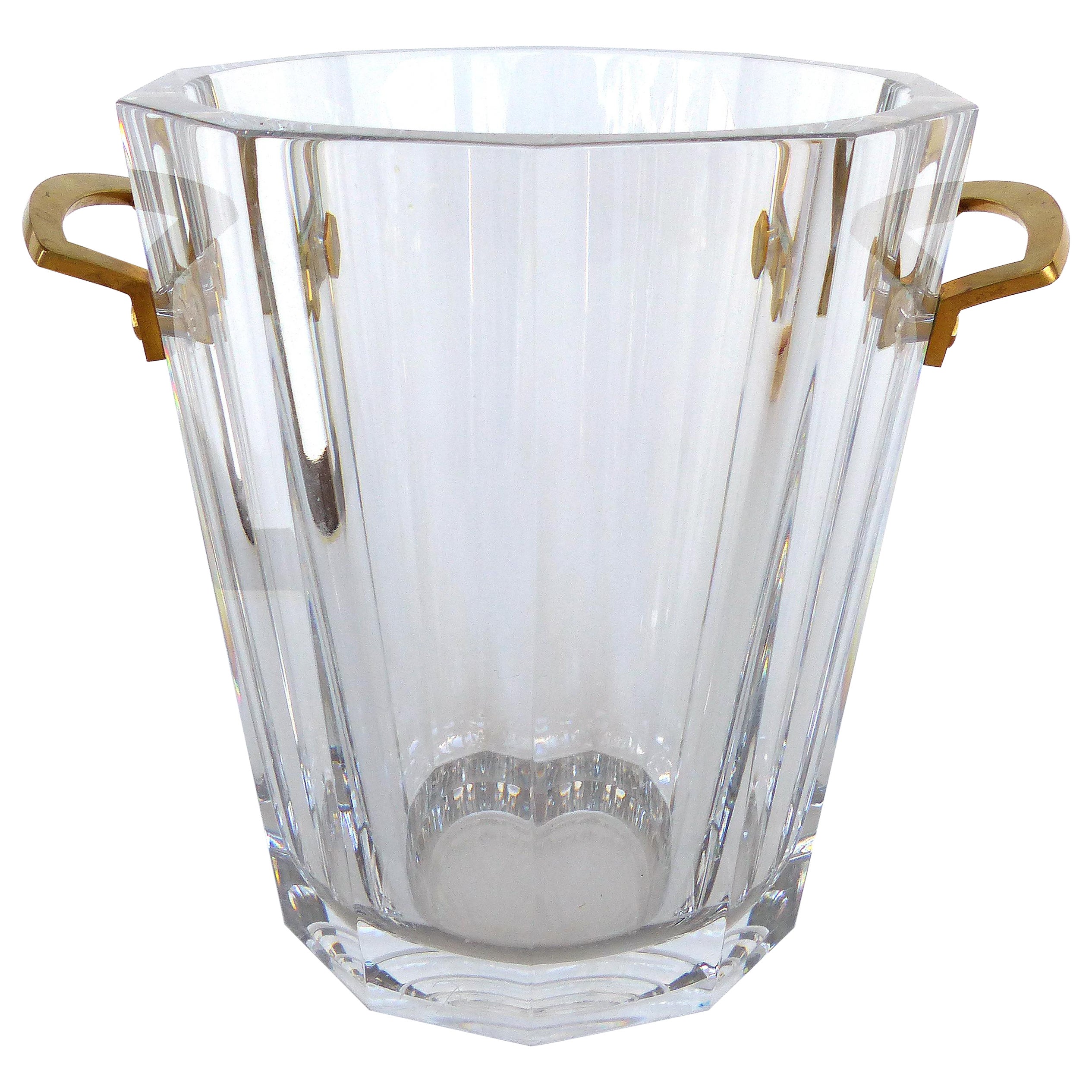 Crystal and bronze ice buckets probably by baccarat For Sale at 1stDibs