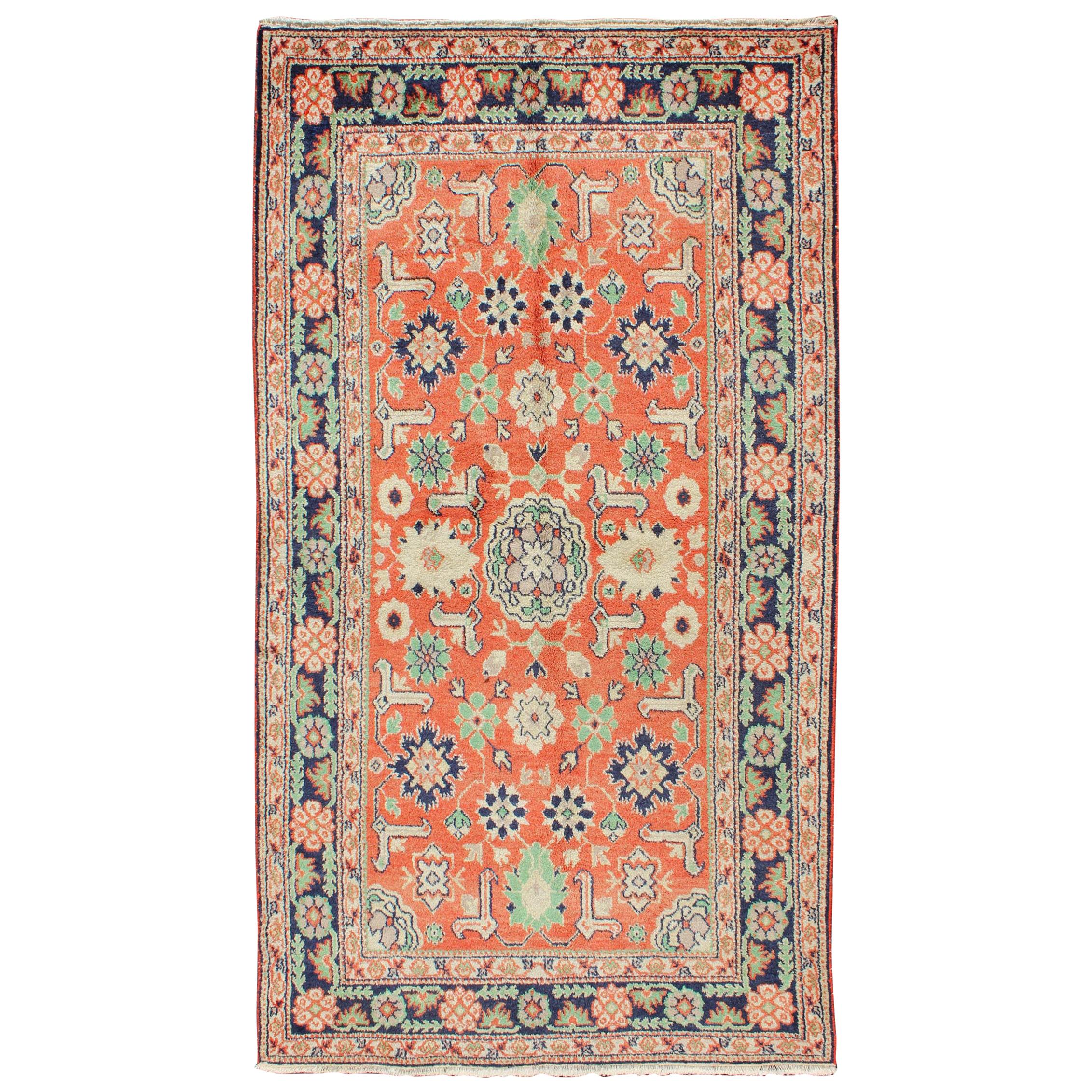 Vintage Caucasus Karabagh Rug with All-Over Geometric Floral Design For ...
