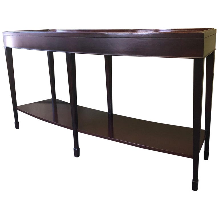 Java Mahogany Curved Console Table by Barbara Barry for Baker at ...