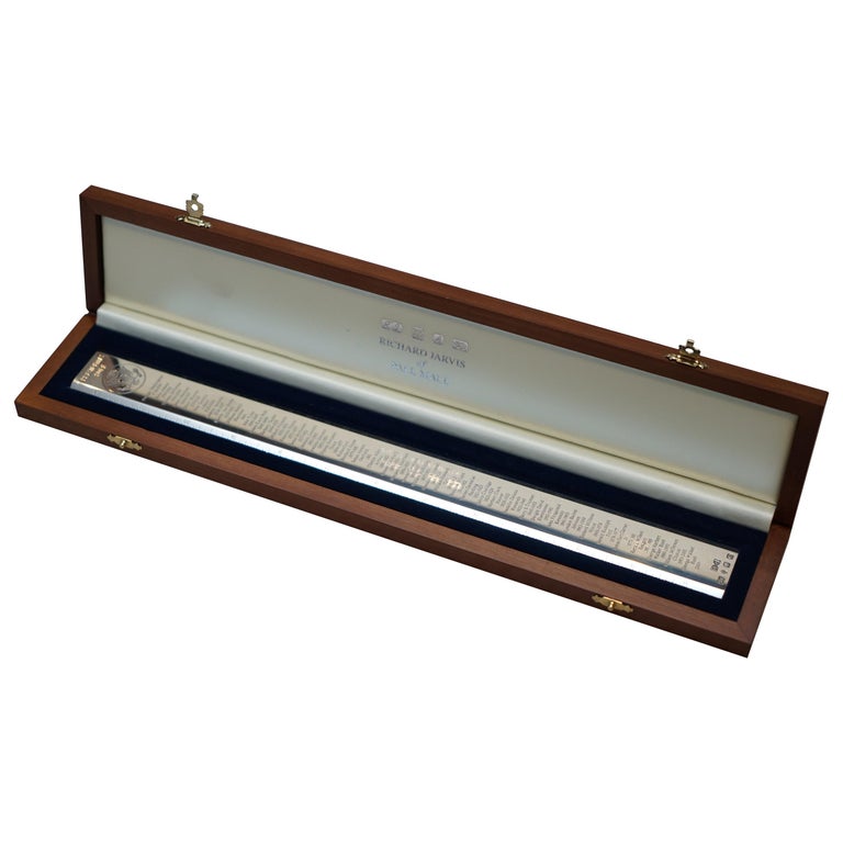 American Presidents Britannia Pure Silver Ruler Richard Jarvis London ...