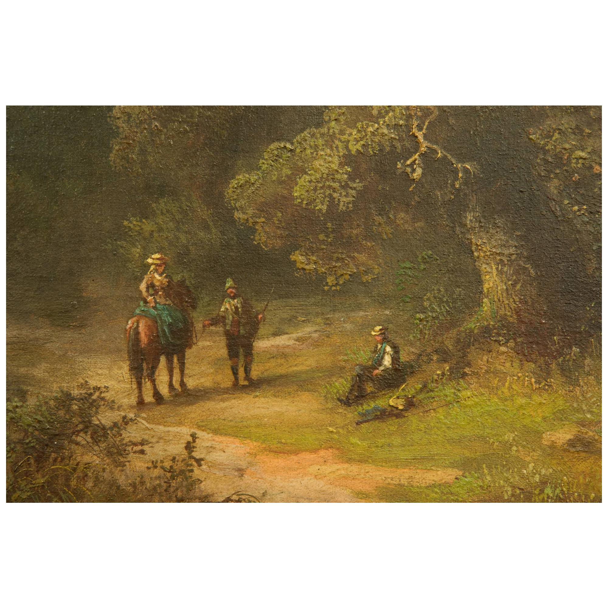 Oil on Canvas Signed Guido Hampe For Sale at 1stDibs