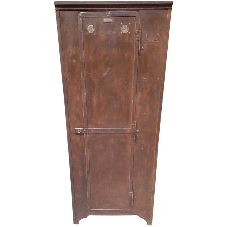 19th Century German Military Rust Metal Locker from Stuttgard, 1920 ...
