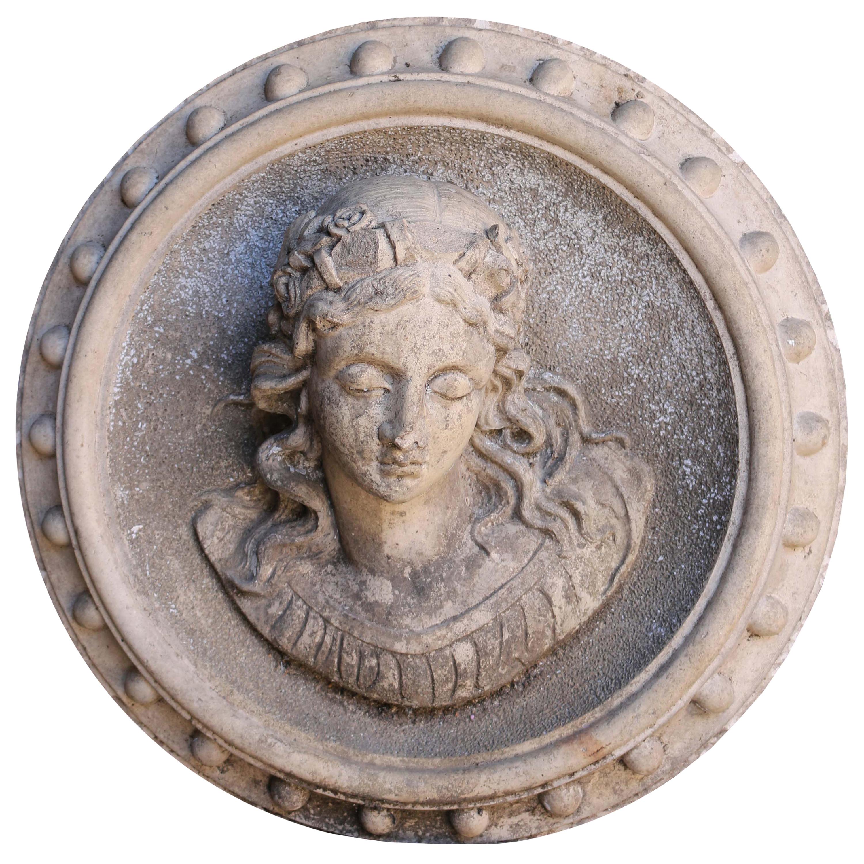 Large Victorian Ceramic Roundel Wall Feature at 1stDibs