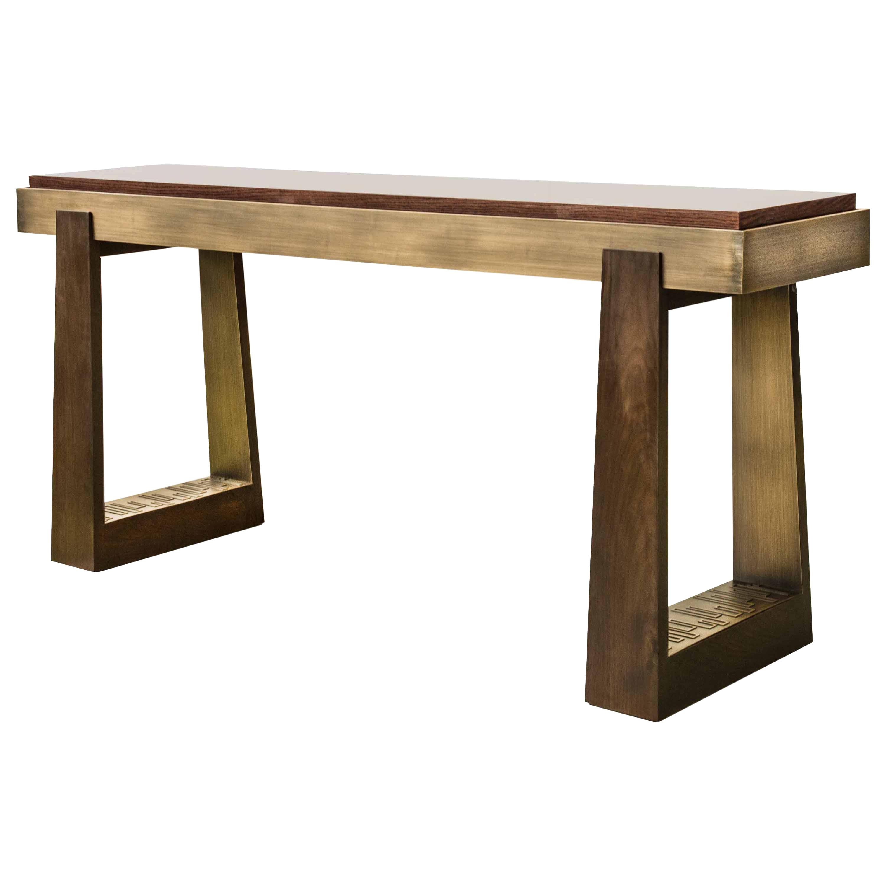 Bridge Console - High Gloss Timber For Sale at 1stDibs