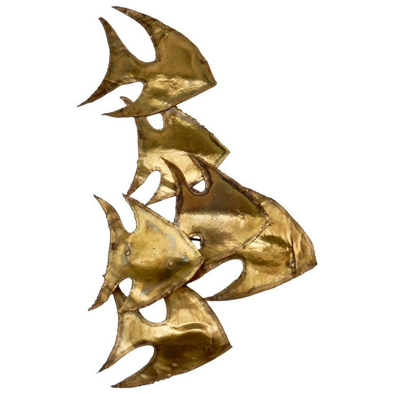 Mid Century Curtis Jere Style Shoal of Fish at 1stDibs