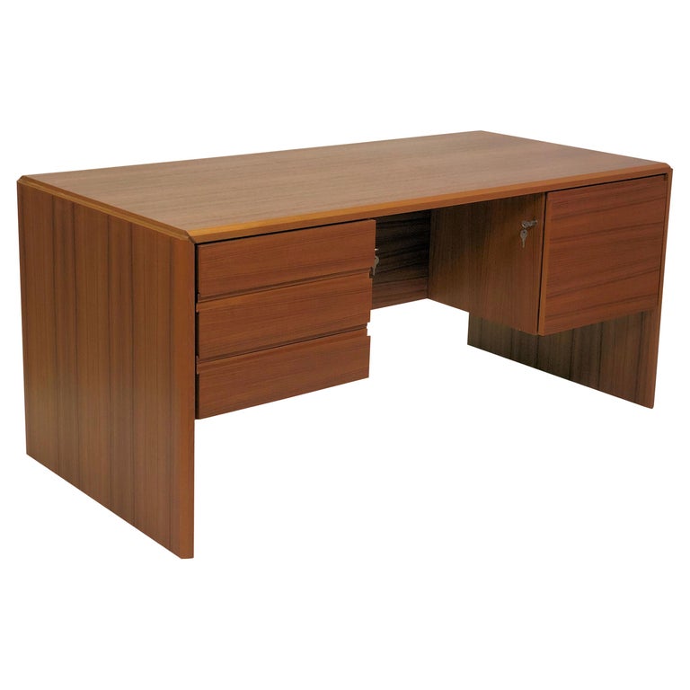 1980s, Danish Desk in Teak by Silberg Mobler For Sale at 1stDibs