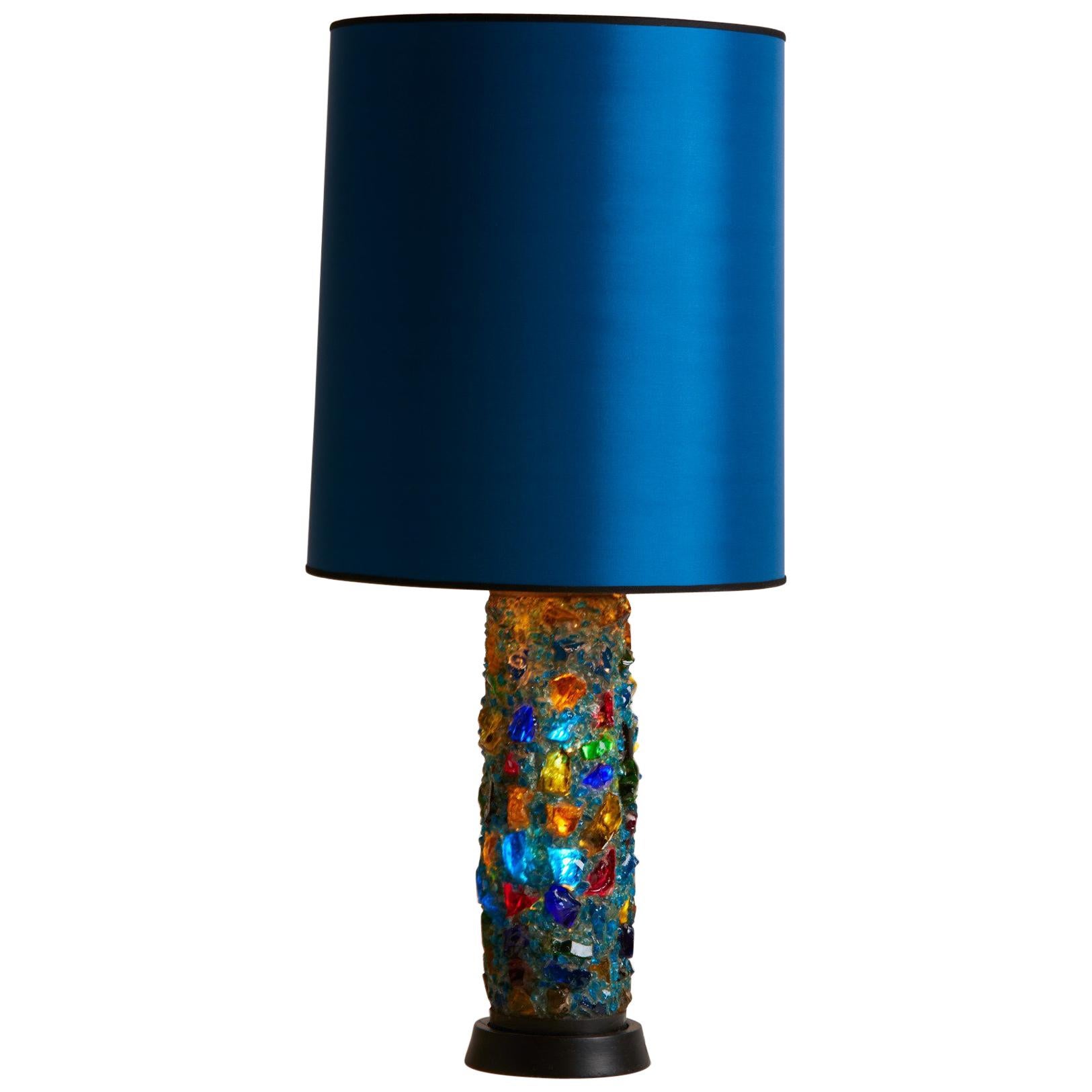 1970s, France Jean Simon Labret Resin and Glass Table Lamp at 1stDibs