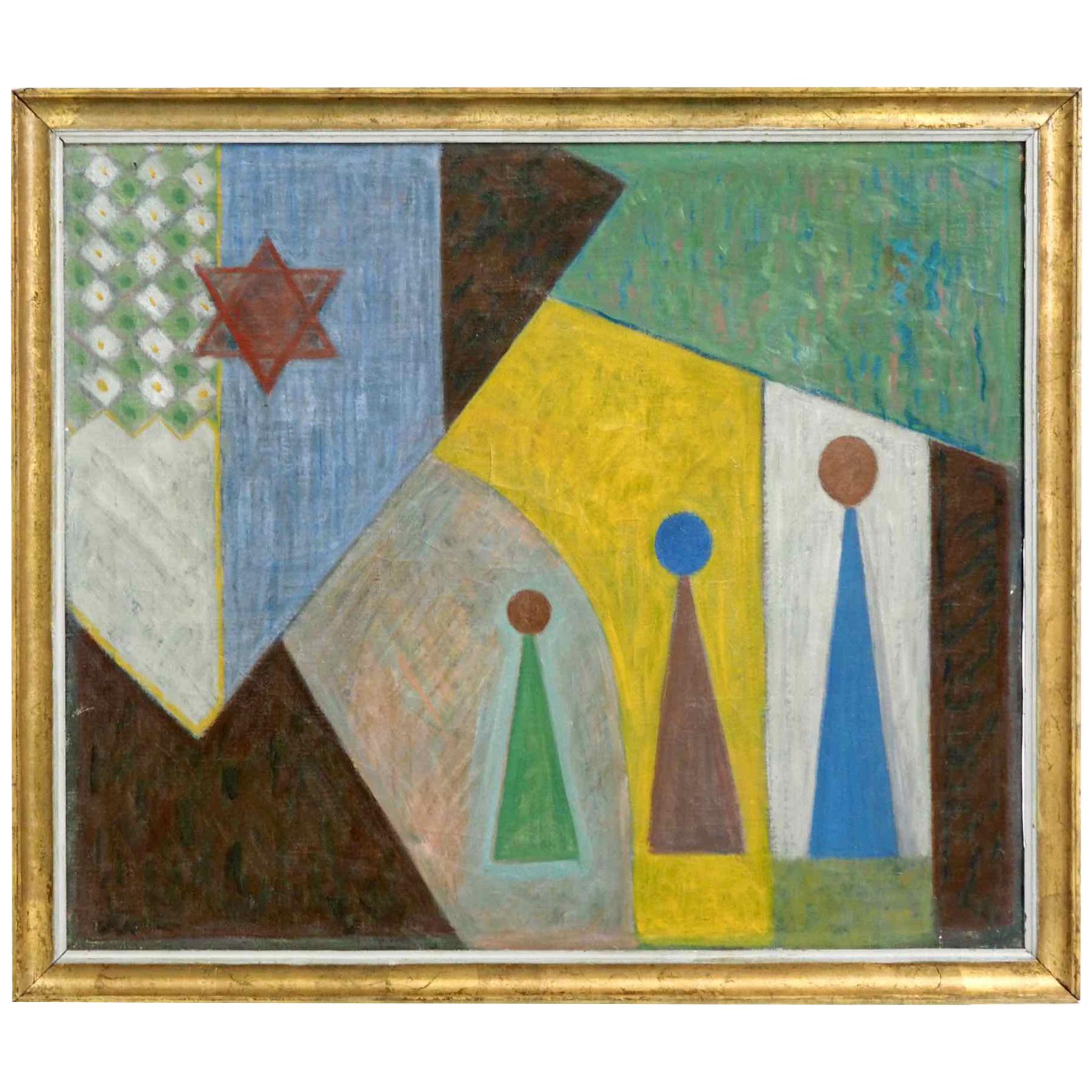 "Concrete" Art Painting, Signed by Vilhelm Christian Serber For Sale at ...