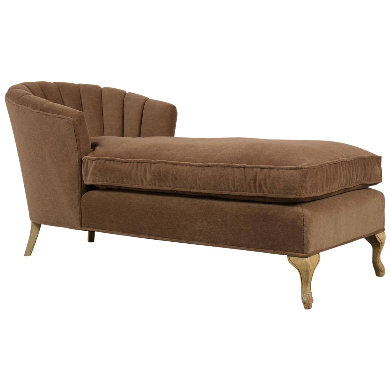 Hollywood Regency Style Chaise Lounge at 1stDibs