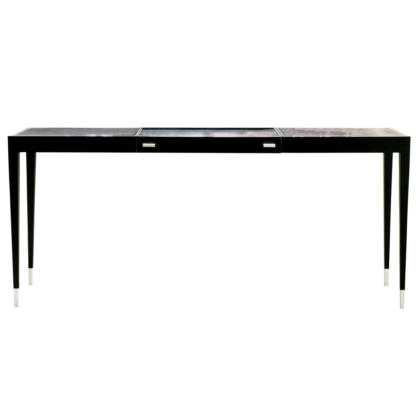 Shagreen Embossed Edelman Leather Console For Sale at 1stdibs