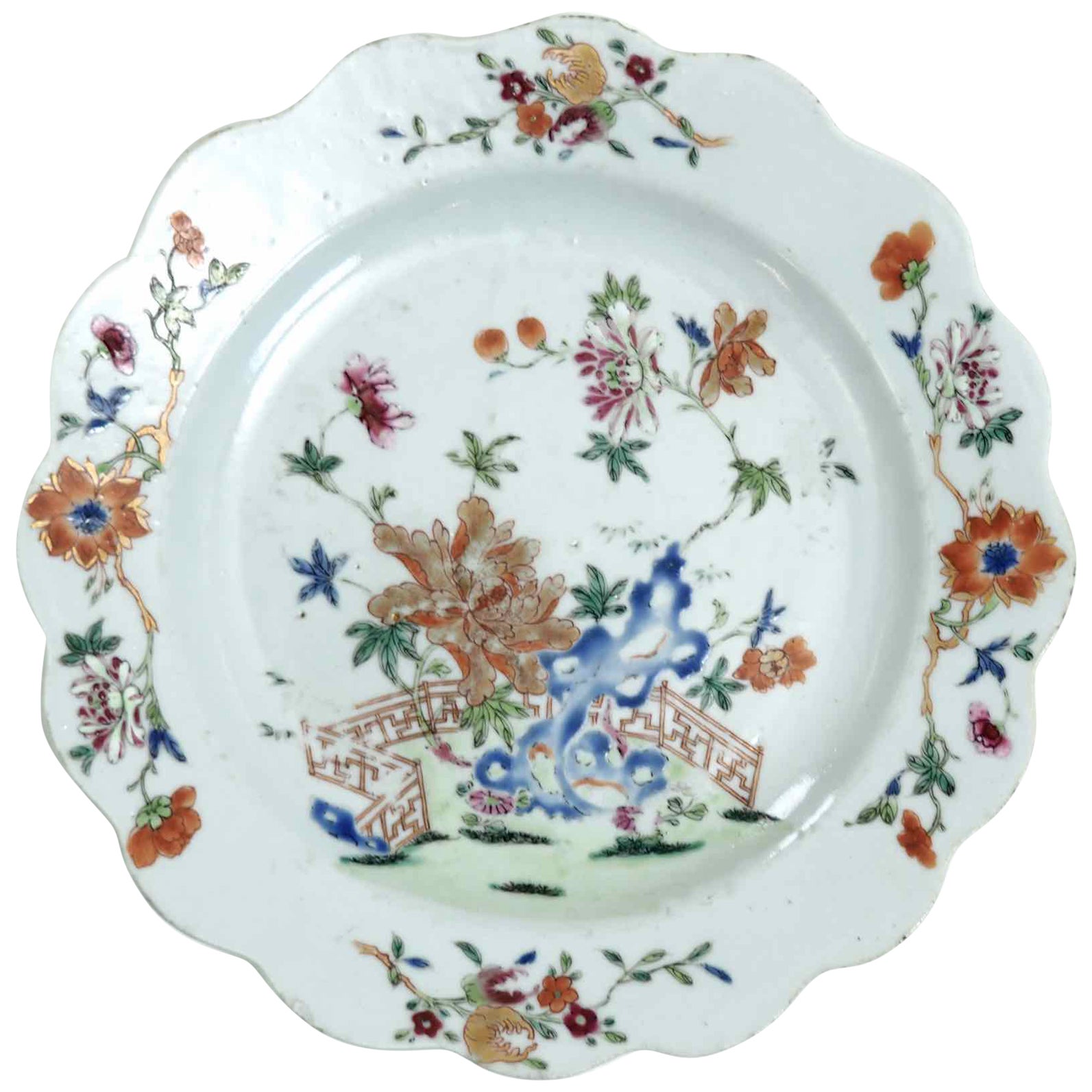 Set of Seven 18th Century Chinese Export Plates at 1stDibs