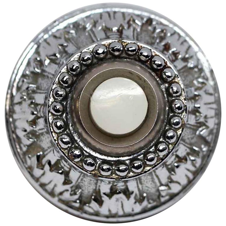 1931 NYC Waldorf Astoria Hotel Silver Plated Ornate Doorbell with White ...