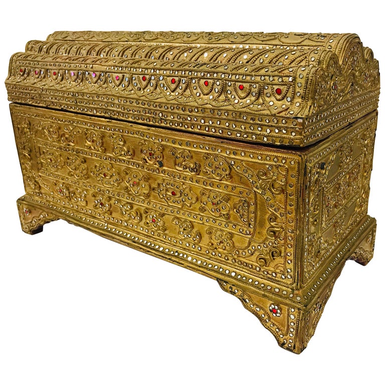 Giltwood Jeweled Box For Sale at 1stDibs