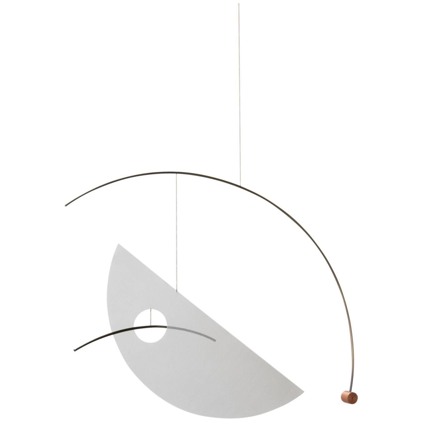 Sculptural Point Counterpoint Mobile C in Brass, Aluminum and Copper ...