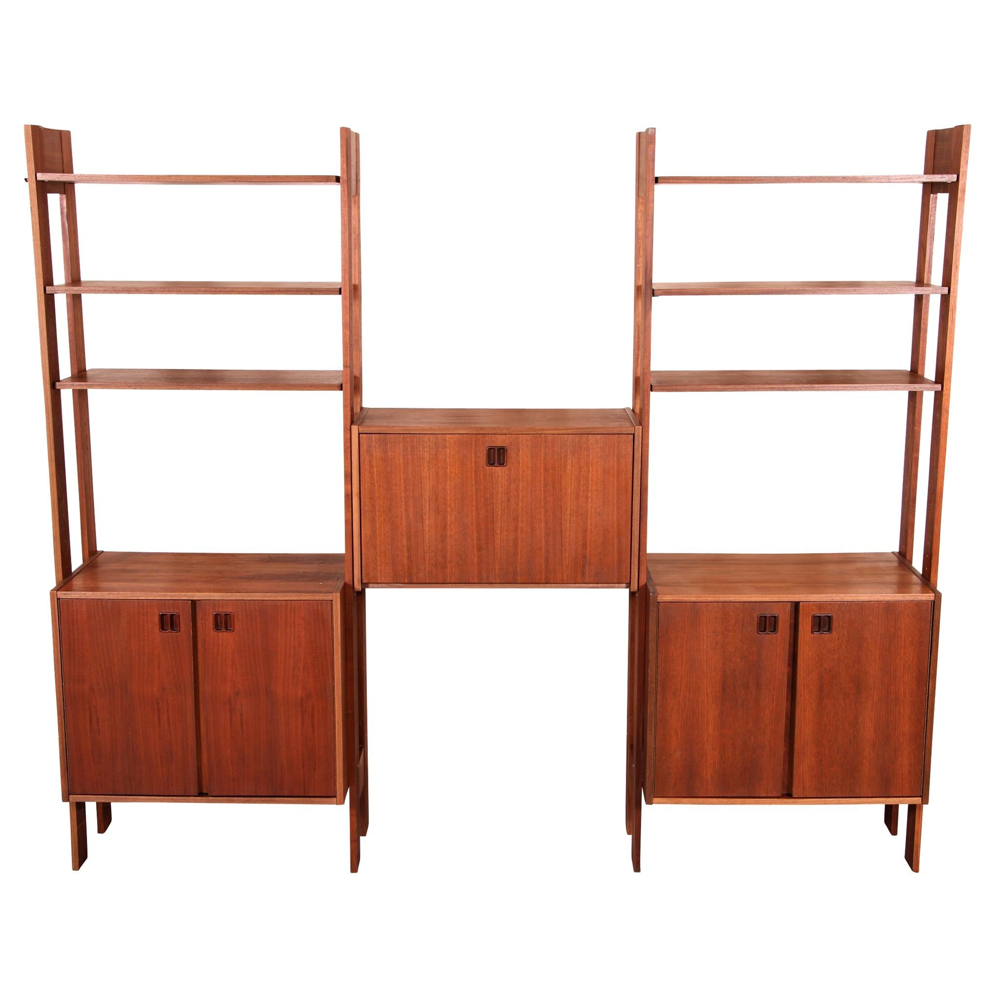 Mid-Century Modern Teak Wall Unit at 1stDibs