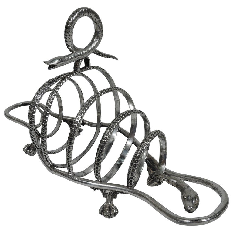 Exciting and Unusual Snake-Form Silver Plate Toast Rack For Sale at ...