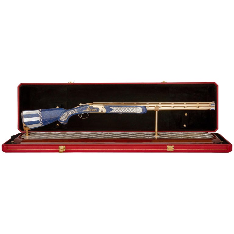 Gold, Lapis Lazuli, Mother of Pearl and Precious Stone Shotgun by David ...