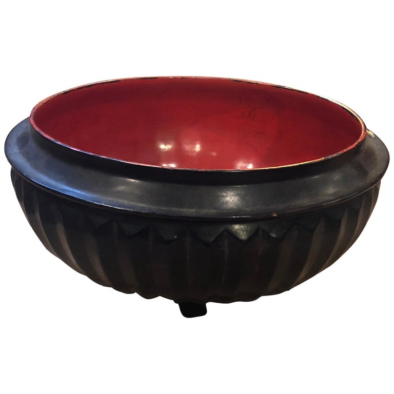Black Lacquer Bowl For Sale at 1stDibs