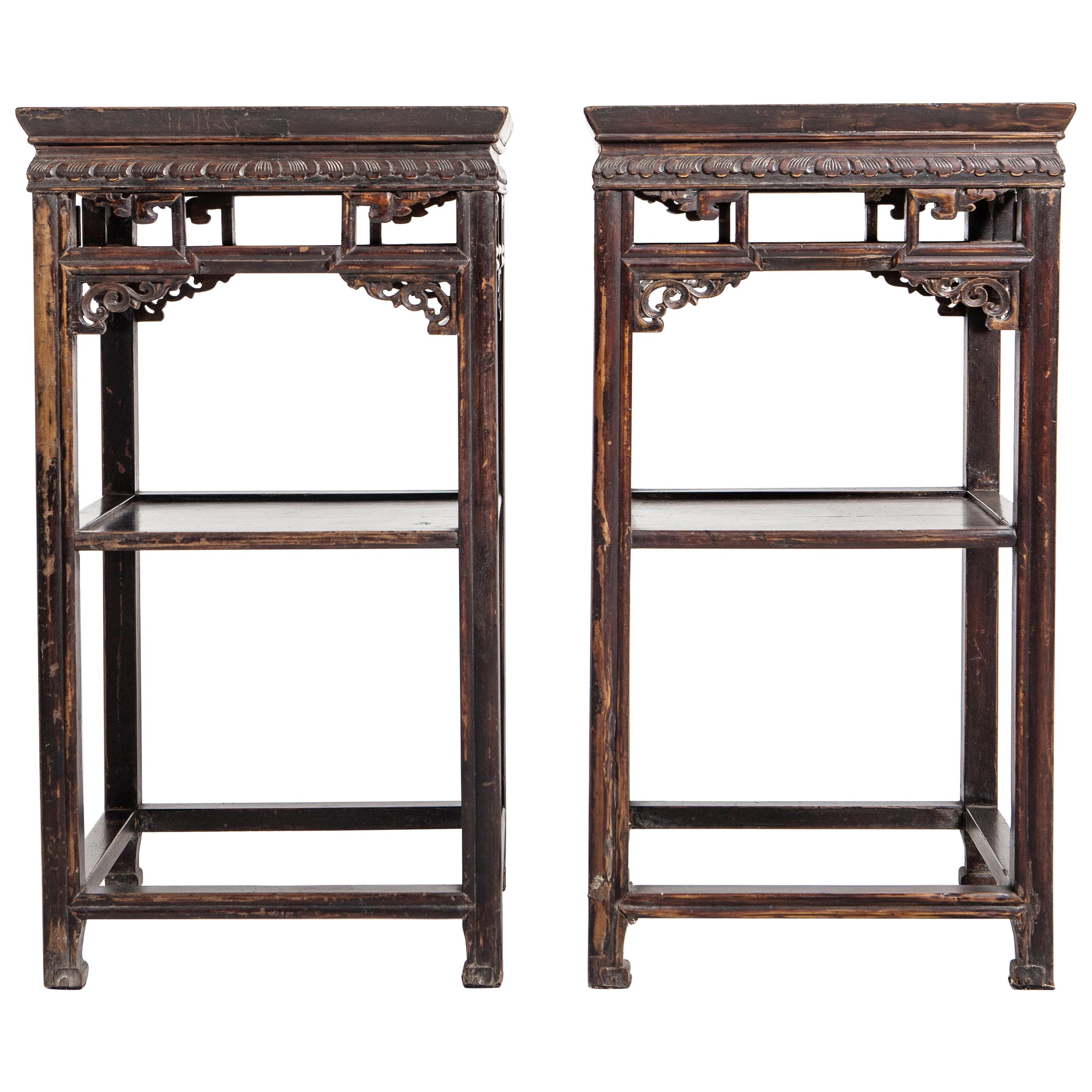 Pair of Qing Dynasty Chinese Side Tables at 1stDibs