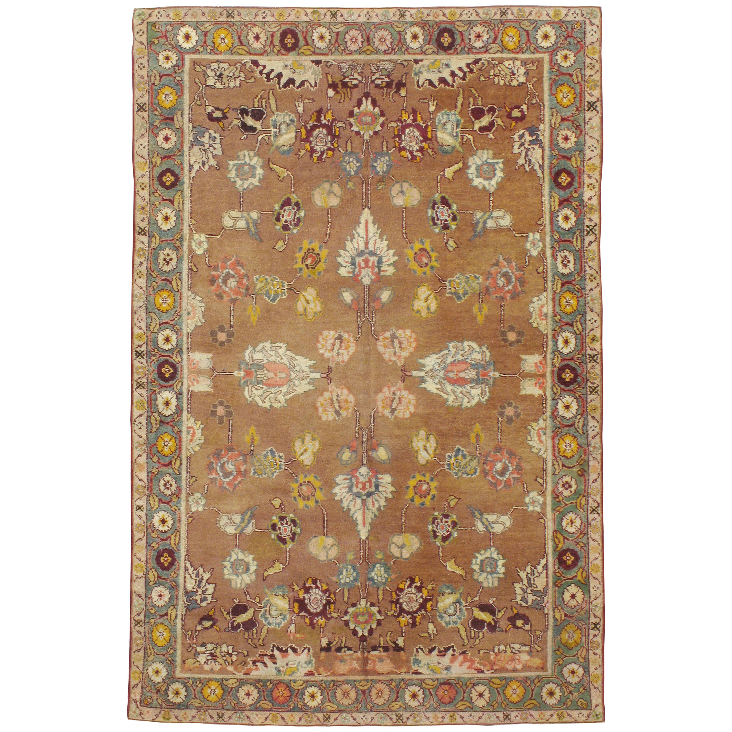 Antique Indian Agra Rug at 1stDibs