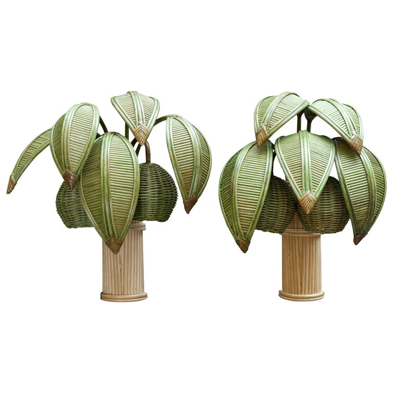 Pair of Coconut Trees Wall Sconces, style of Mario Lopez Torres at 1stDibs