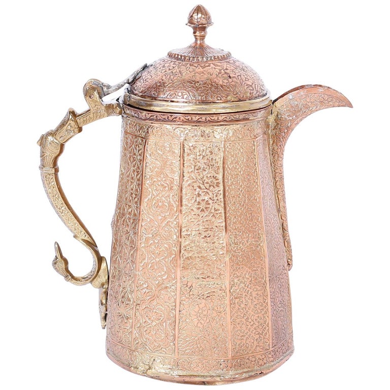 Moorish Copper and Brass Tea Server at 1stDibs