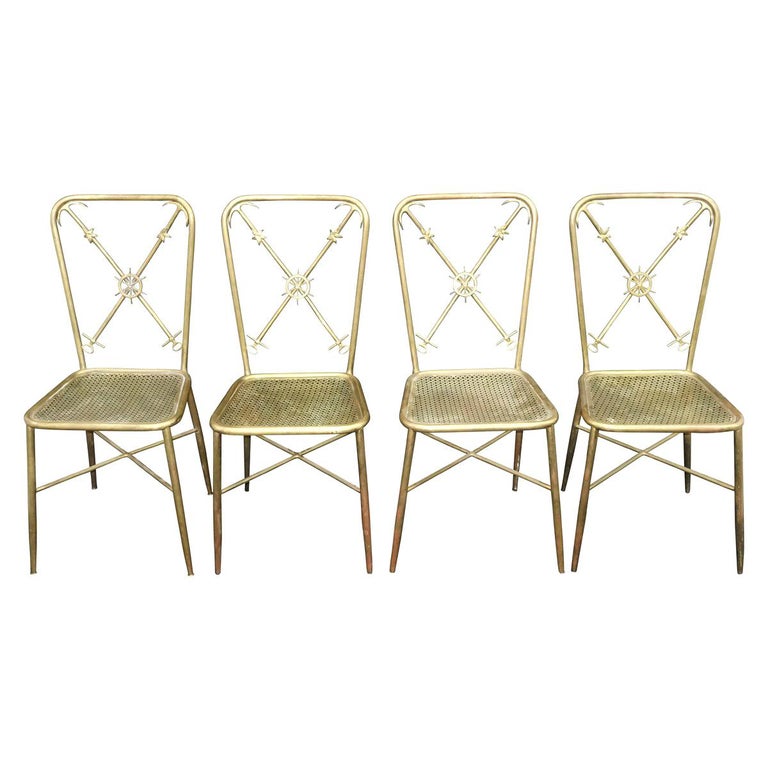 4 Italian Nautical Dining Chairs in the Manner of Gio Ponti For Sale at ...