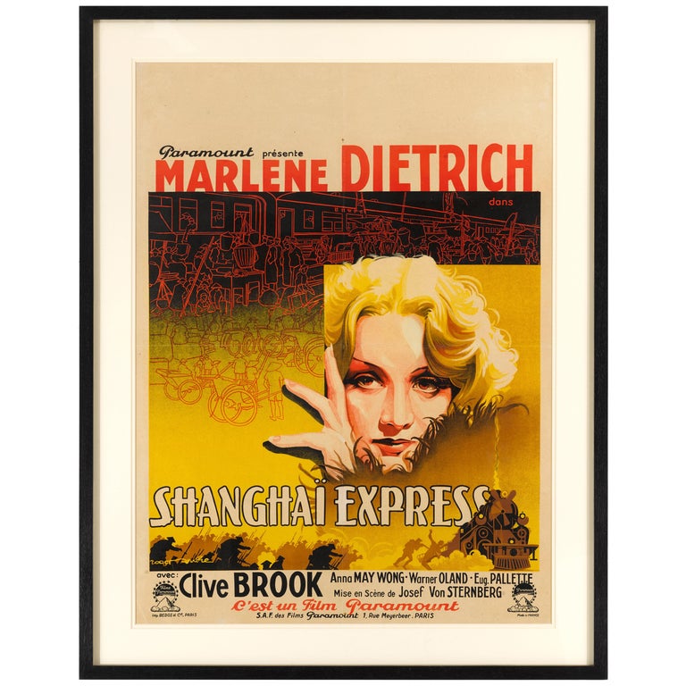 "Shanghai Express" Original French Film Poster For Sale at 1stDibs