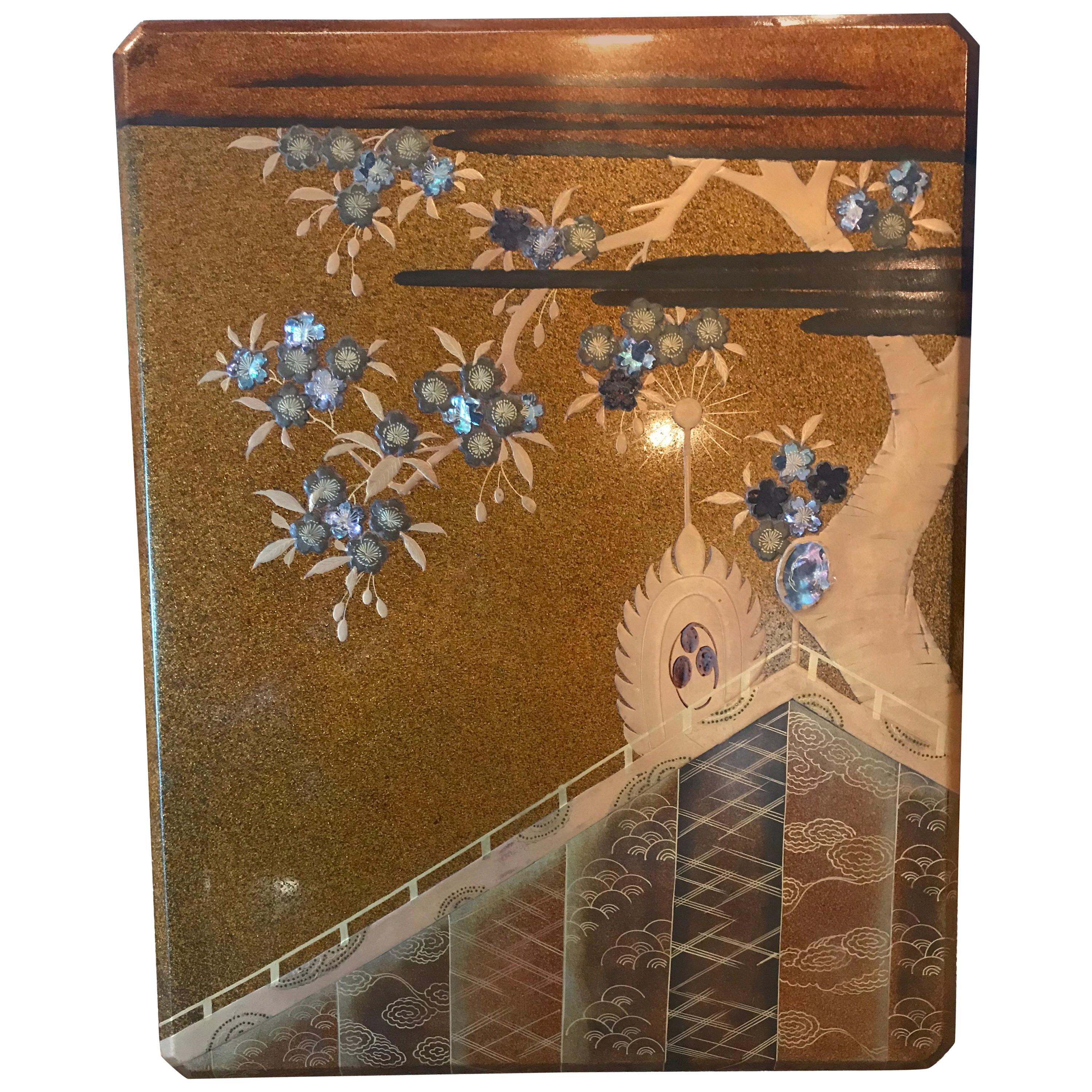 Large Antique Japanese Lacquer Box For Sale at 1stDibs