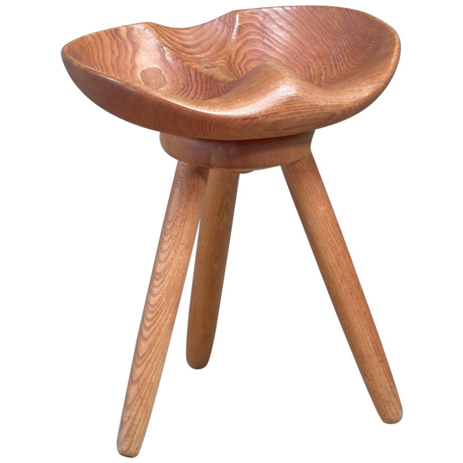 Swedish Designer, Stool, Pine Wood, Sweden, 1970s For Sale at 1stDibs