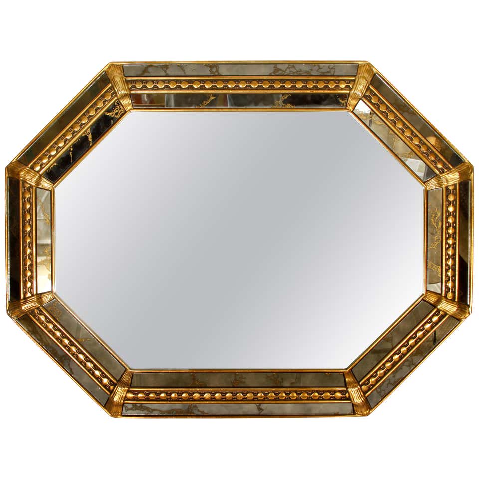 Antique Smoked Glass Mirror For Sale On 1stdibs