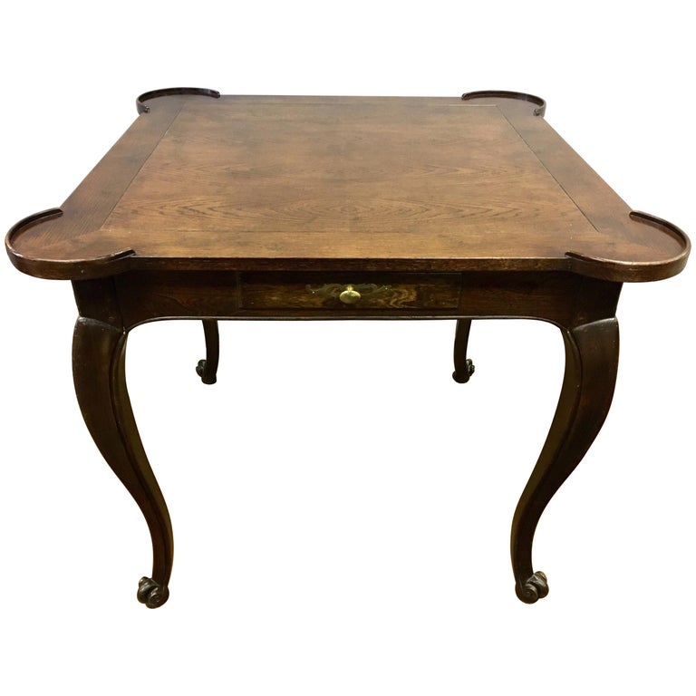 Baker Furniture Dark Walnut Game Table at 1stDibs