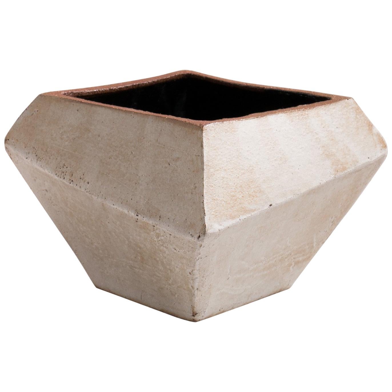 Facet Matte Gray and Black Modern Geometric Ceramic Vessel For Sale at ...