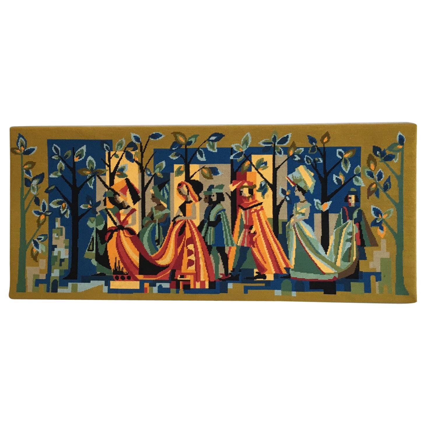 1950s French Tapestry Le Reveille Matin by Marc Saint Saens For Sale at ...