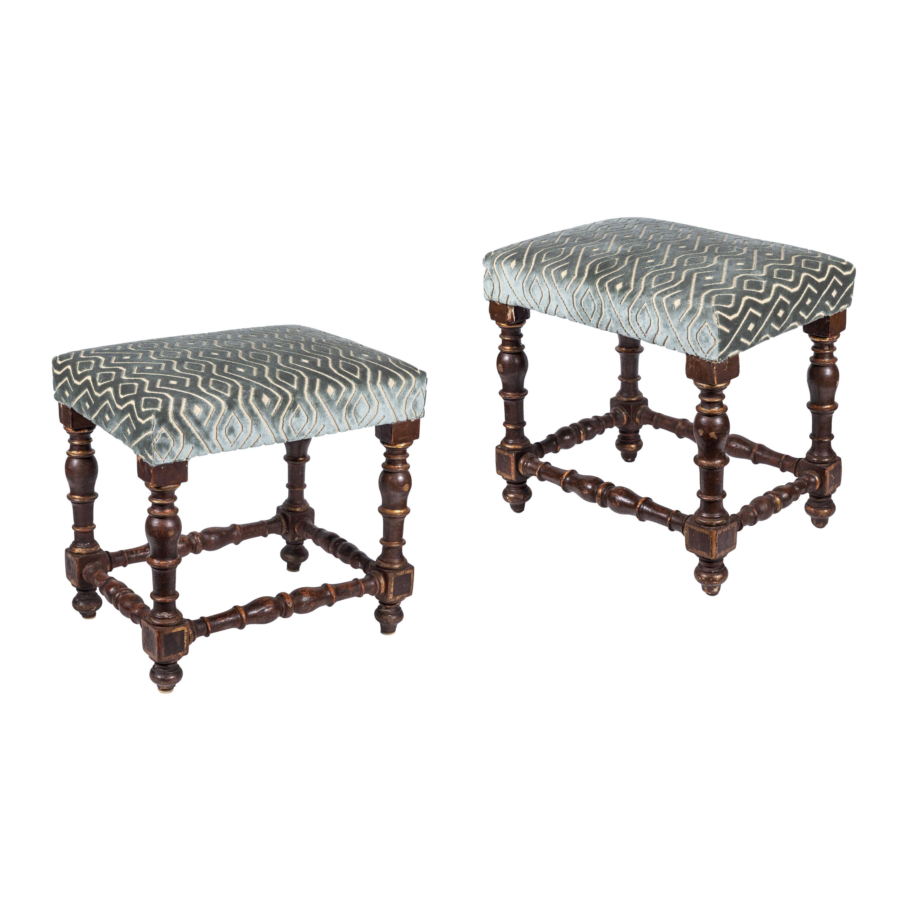 18th Century, Turned-Leg Stools For Sale at 1stDibs