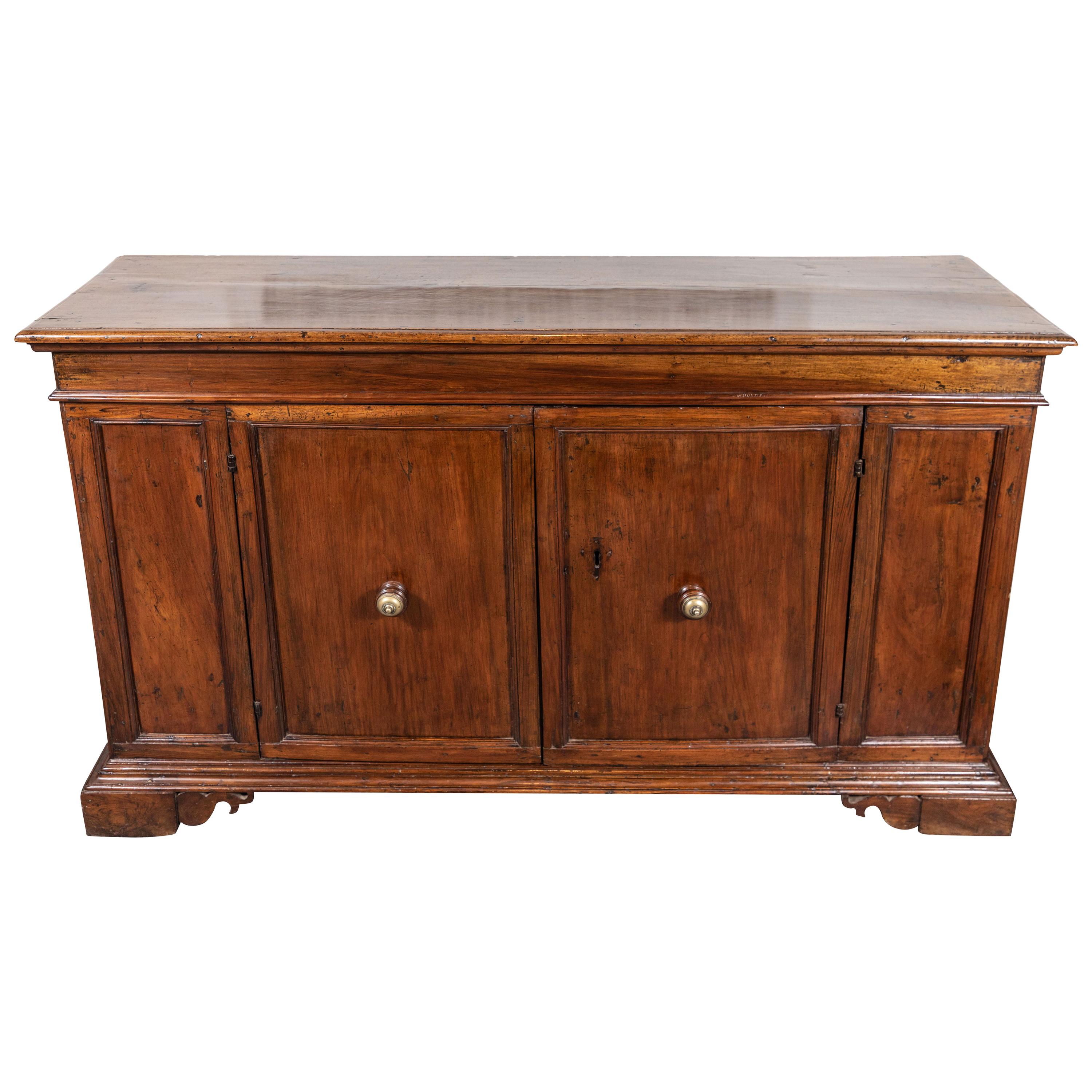 Antique French Two-Door Elm Buffet For Sale at 1stDibs