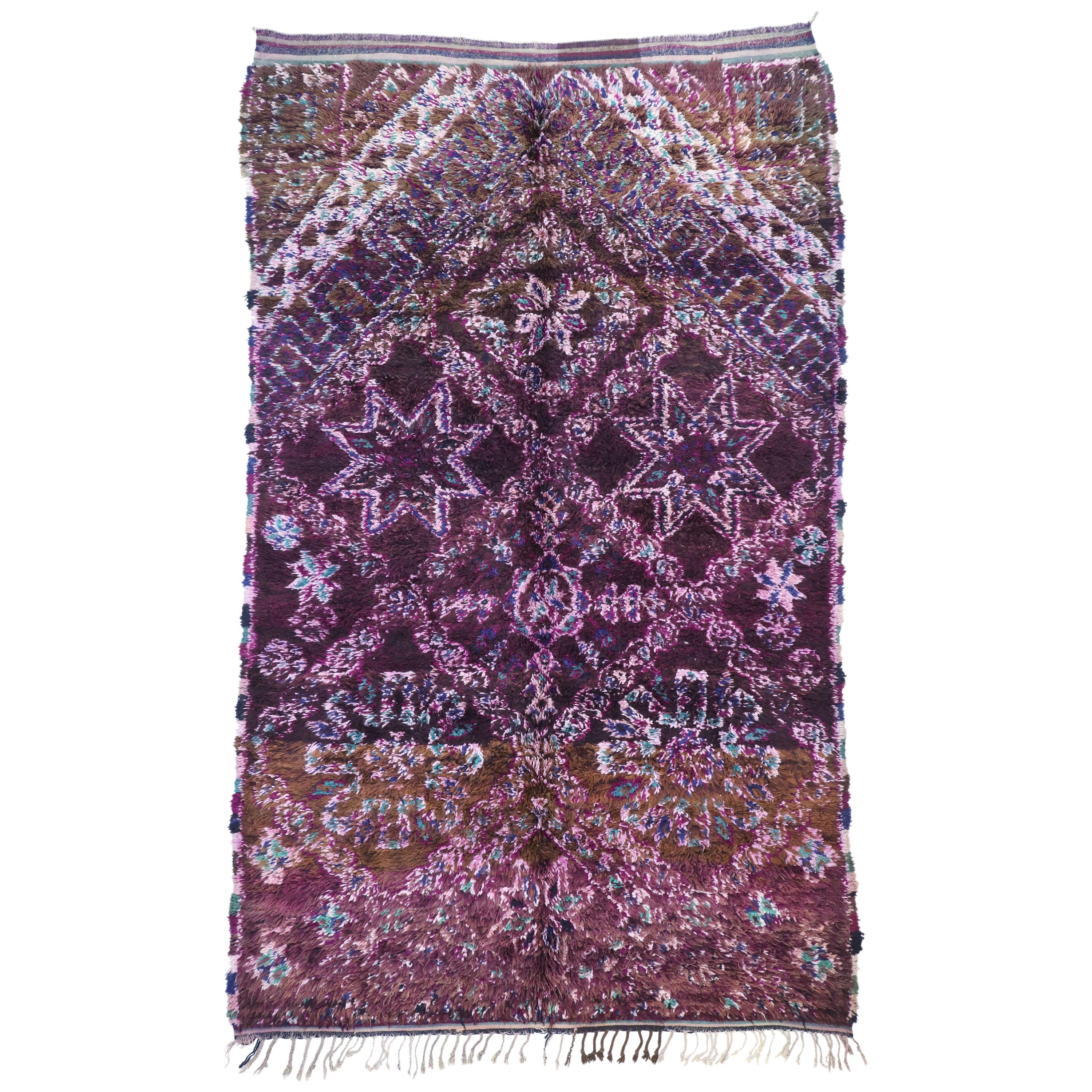 Vintage Purple Moroccan Rug at 1stDibs