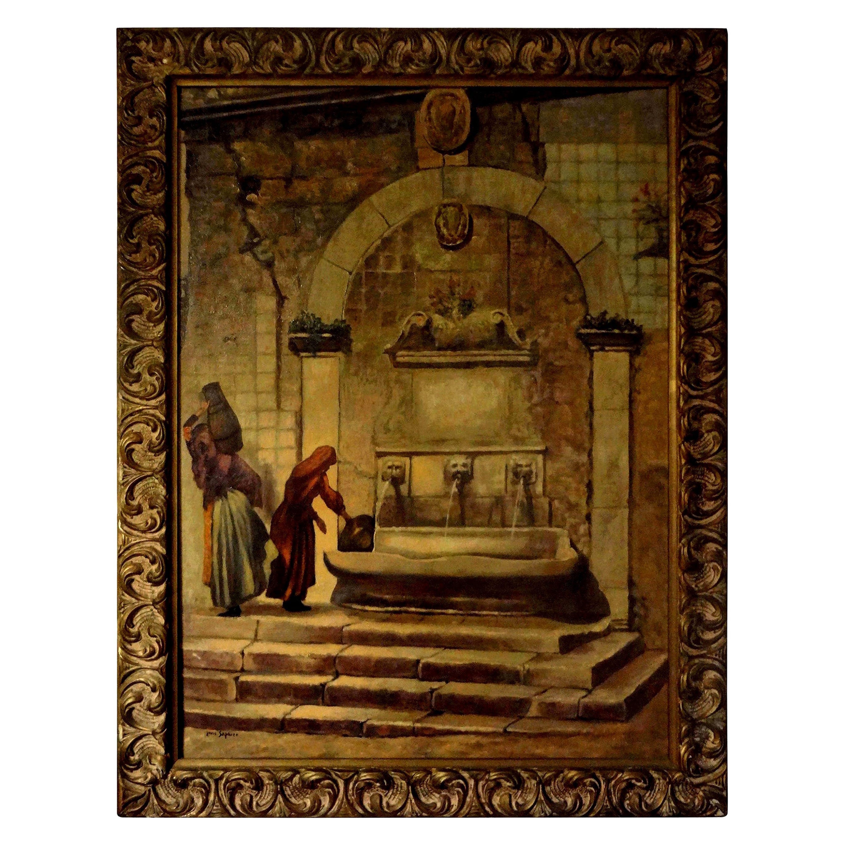 Very Fine and Large Orientalist Oil on Canvas Titled "Ashura Rituals ...