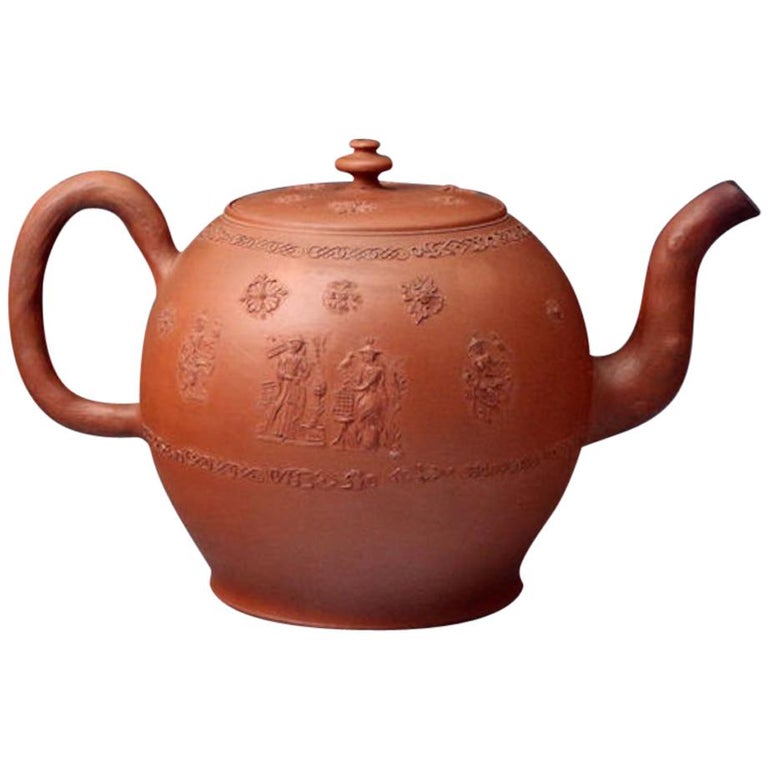 Antique Redware Staffordshire Pottery Punch Pot, circa 1760 Period at ...