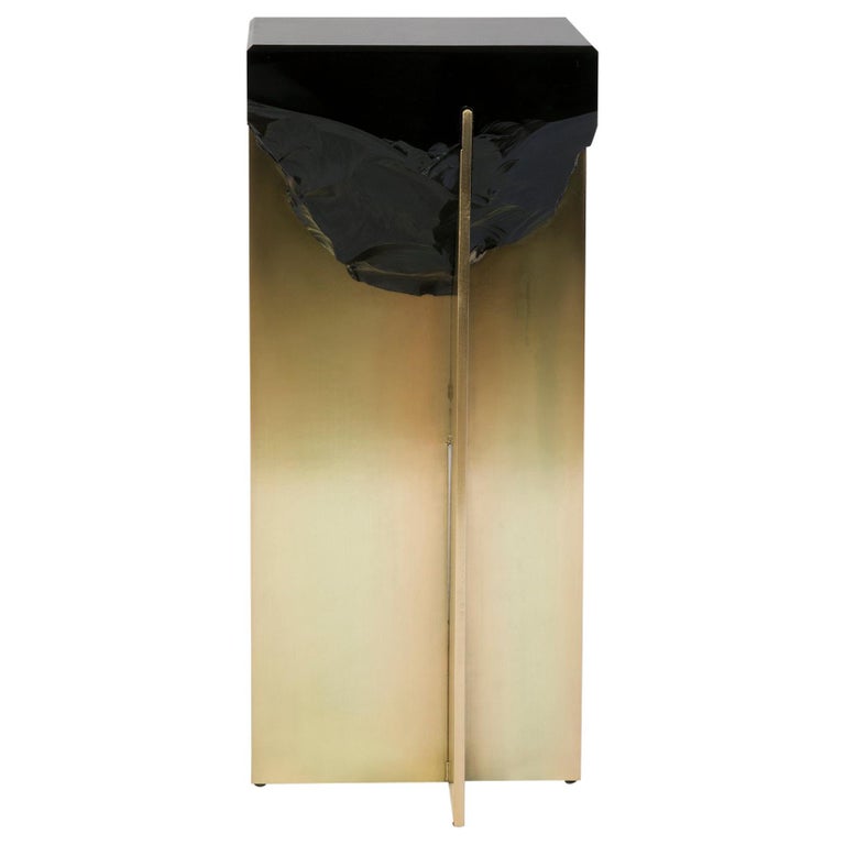 TDO Obsidian Stone Side Table For Sale at 1stDibs
