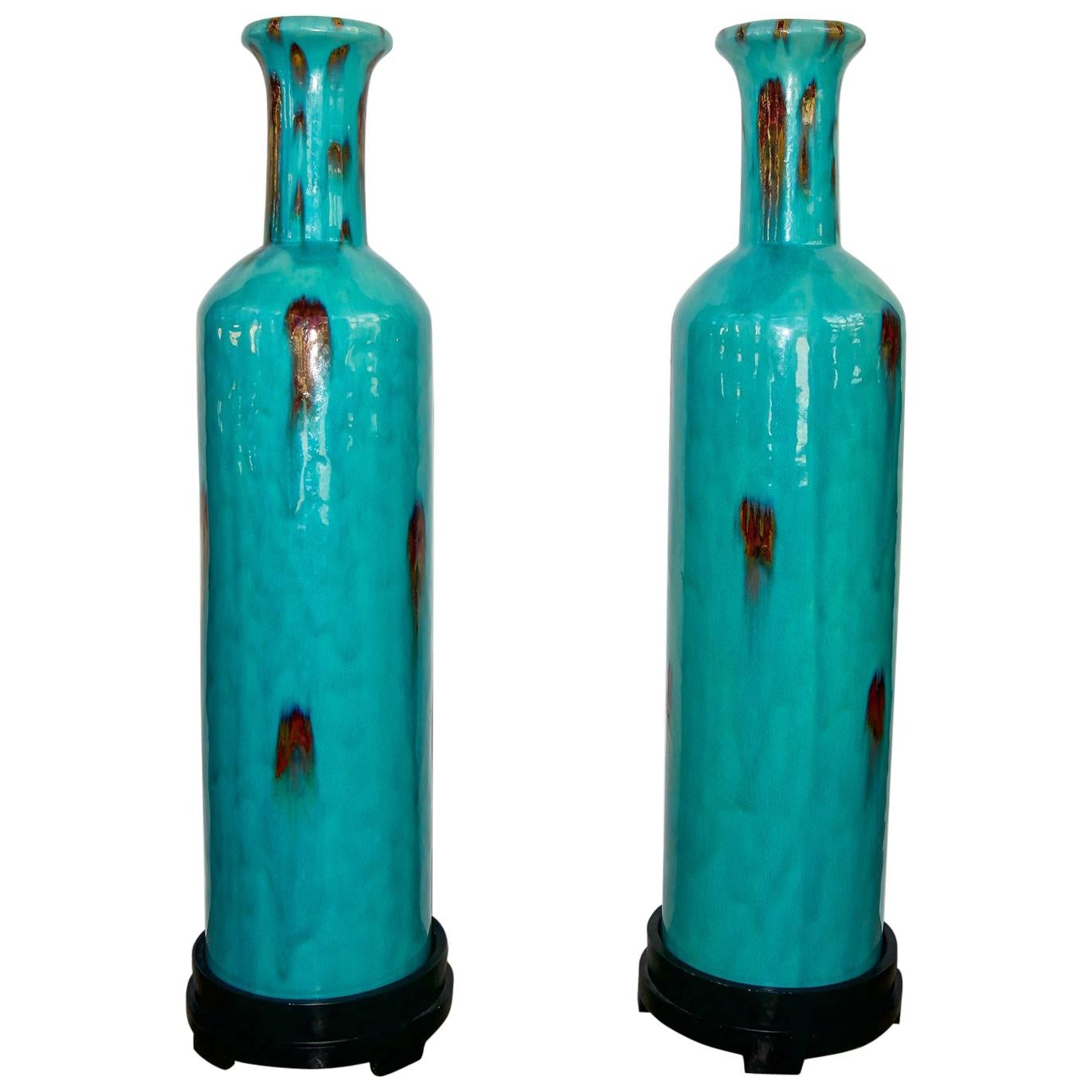 Fenton Vase Blue Turquoise at 1stDibs