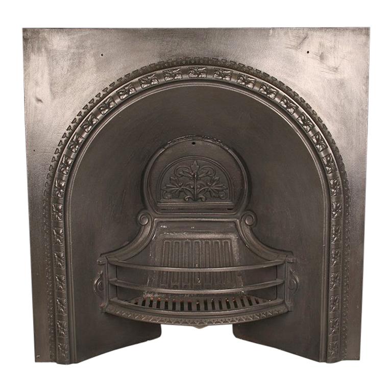 Antique Simple Ornate Victorian Arched Fireplace Insert, 19th Century ...