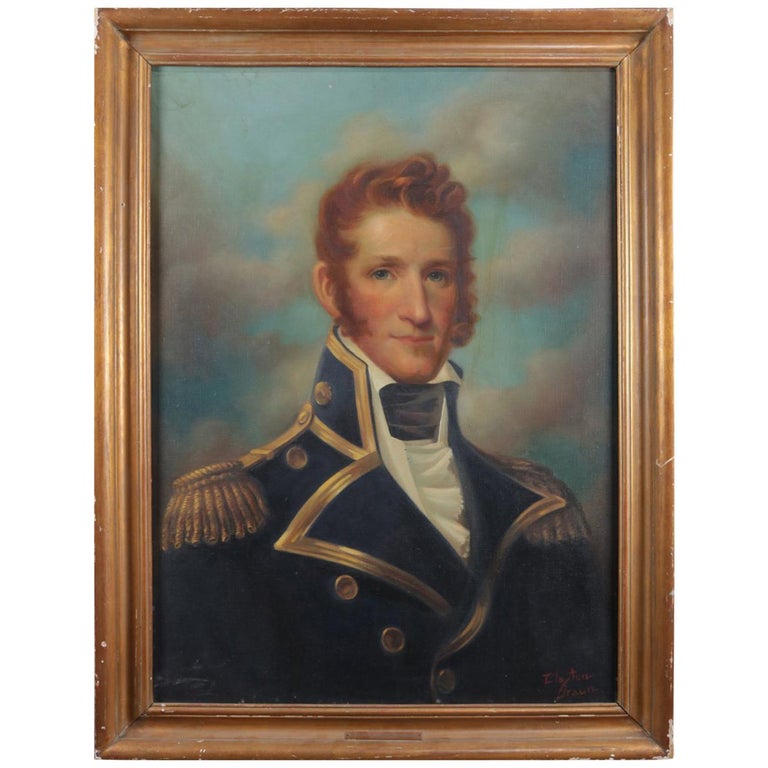 Oil on Canvas Portrait Painting of Commodore McDonough by Clayton Braun ...